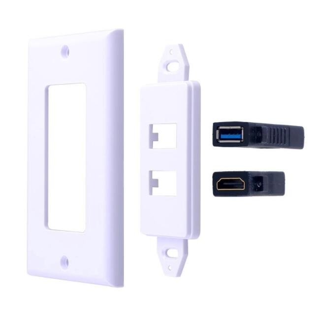 HDMI and USB 3.0 Wall Plate HDMI Wall Charger Outlet Mount Socket Face ...