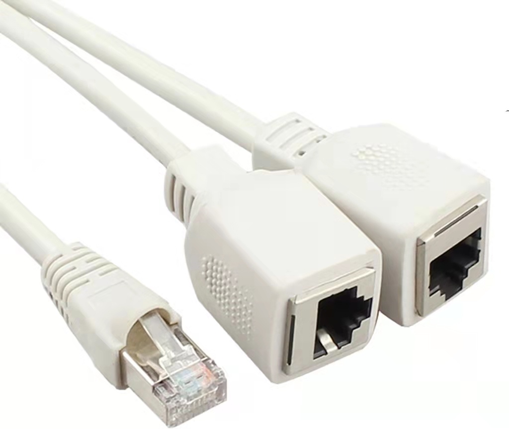 2 in 1 multi RJ45 Male to Double RJ45 Female Y splitter cable