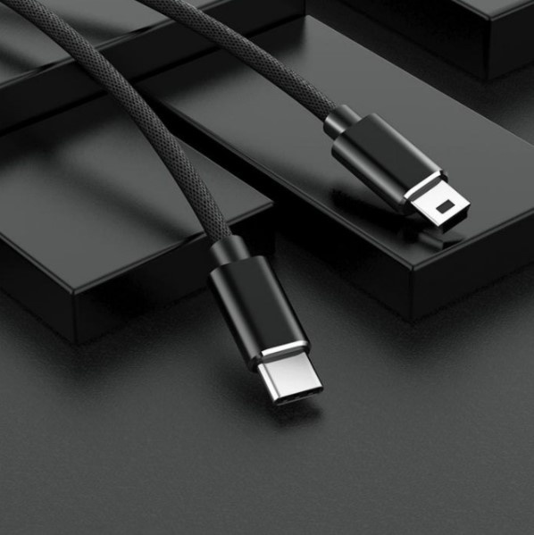 1m/3.3ft USB C male to Mini usb 5pin male data transfer power charge cable