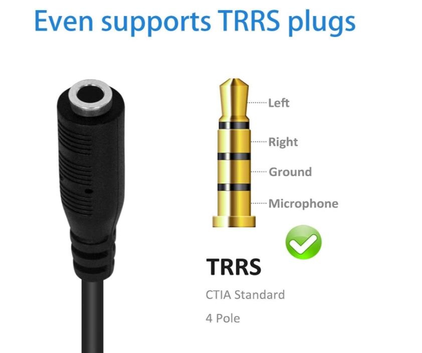 Micro USB to 3.5mm Jack Audio Adapter Cable