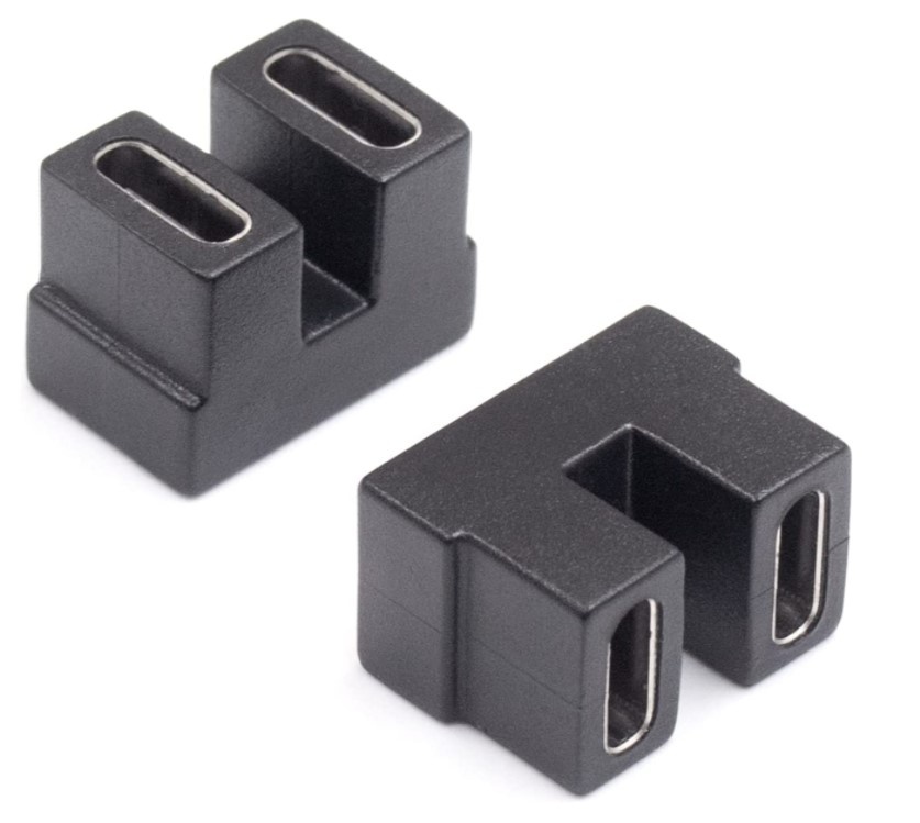 180 Degree USB C Female to Female Adapter 40Gbps