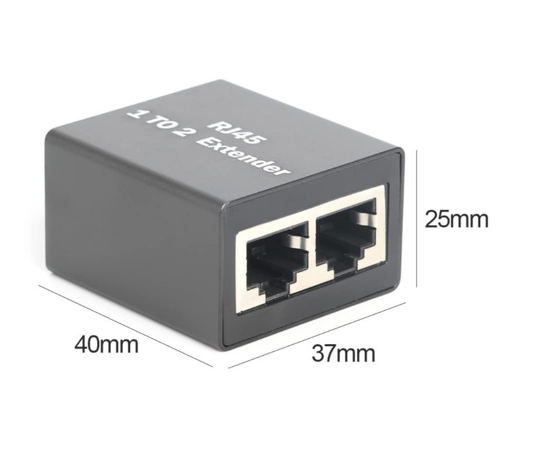 RJ45 Splitter Ethernet Splitter 1 to 2 LAN Adapter