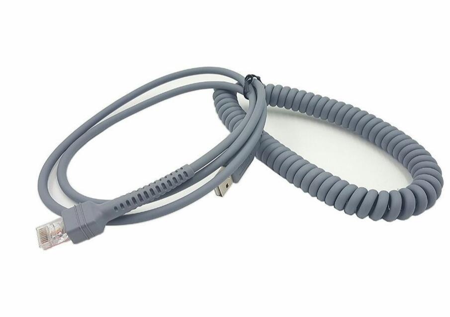 Symbol Ls2208 USB Cable, Spiral Extension Cable 3mtr,