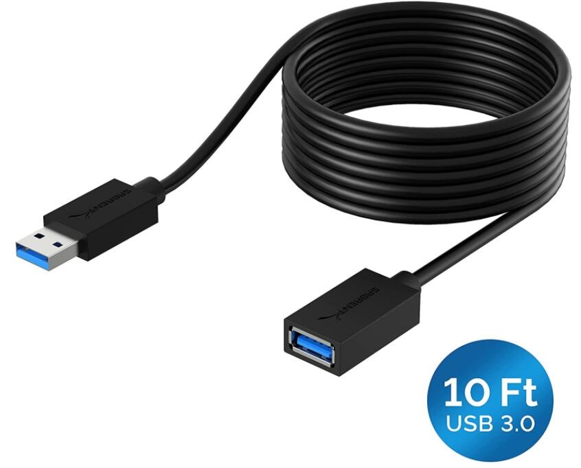 22AWG USB 3.0 Extension Cable - A-Male to A-Female 10 Feet