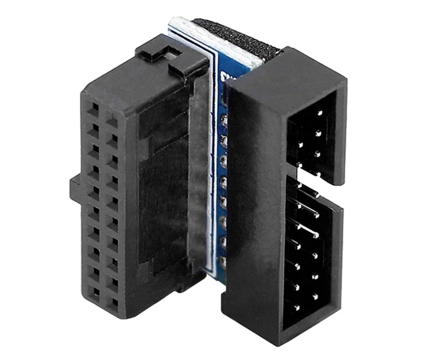 Motherboard 90 Degree Angled USB 3.0 19-Pin