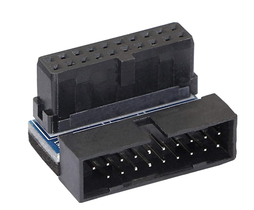 Motherboard 90 Degree Angled USB 3.0 19-Pin