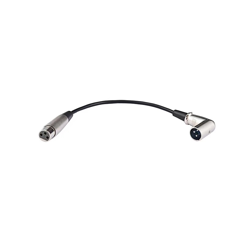 Right Angle XLR Microphone Cable 3 ft