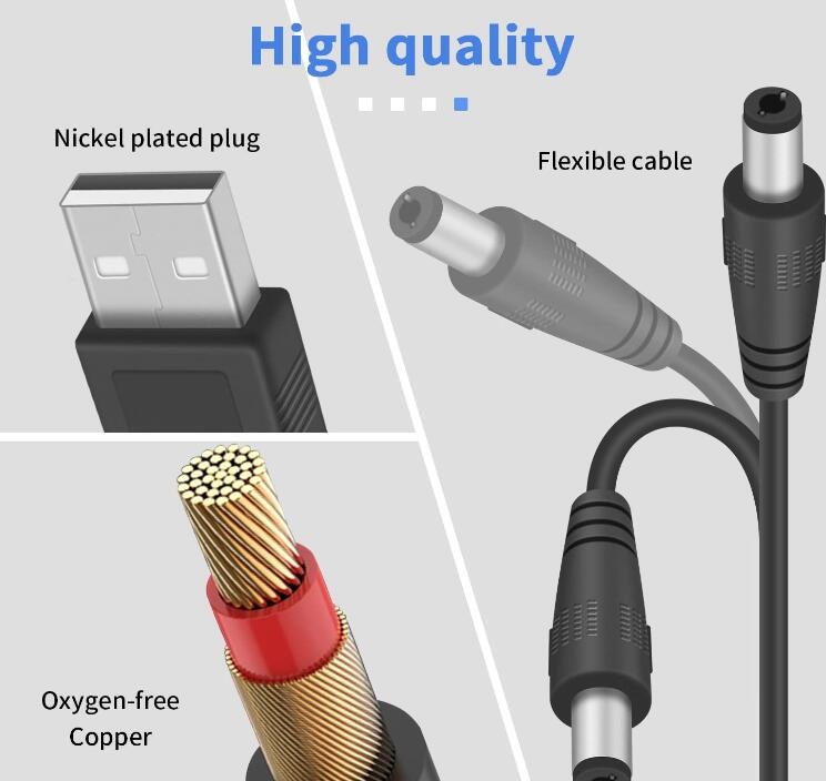 USB to 5v DC Cable 5FT / 1.5M