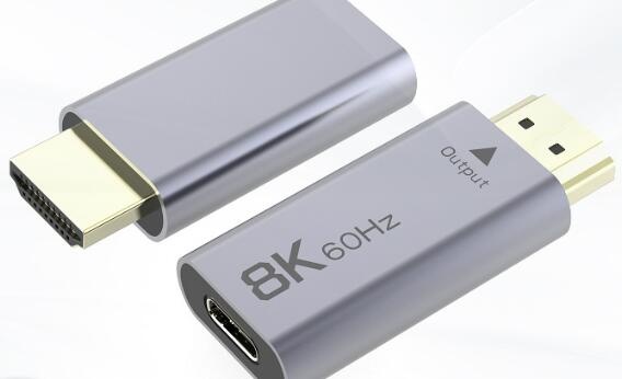 USB C female input to HDMI A male output 8K Adapter