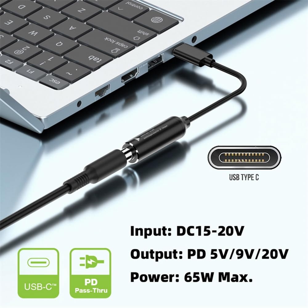 65W DC4530 Female to USB C adapter