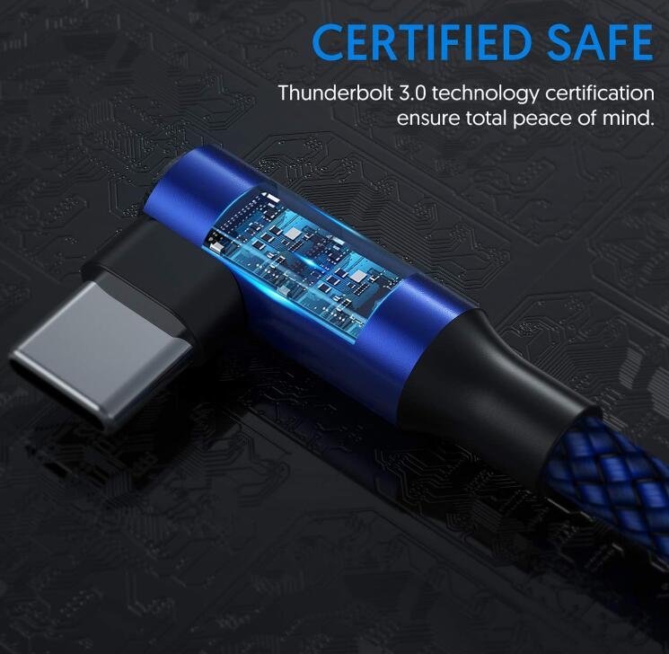 USB C Cable 90 Degree Right Angle