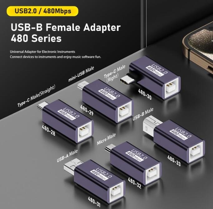 MIDI Female to USB-C Adapter