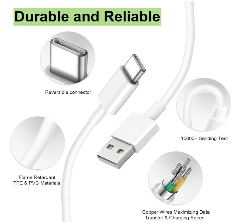 Short USB to USB C CarPlay Cable 1.15ft