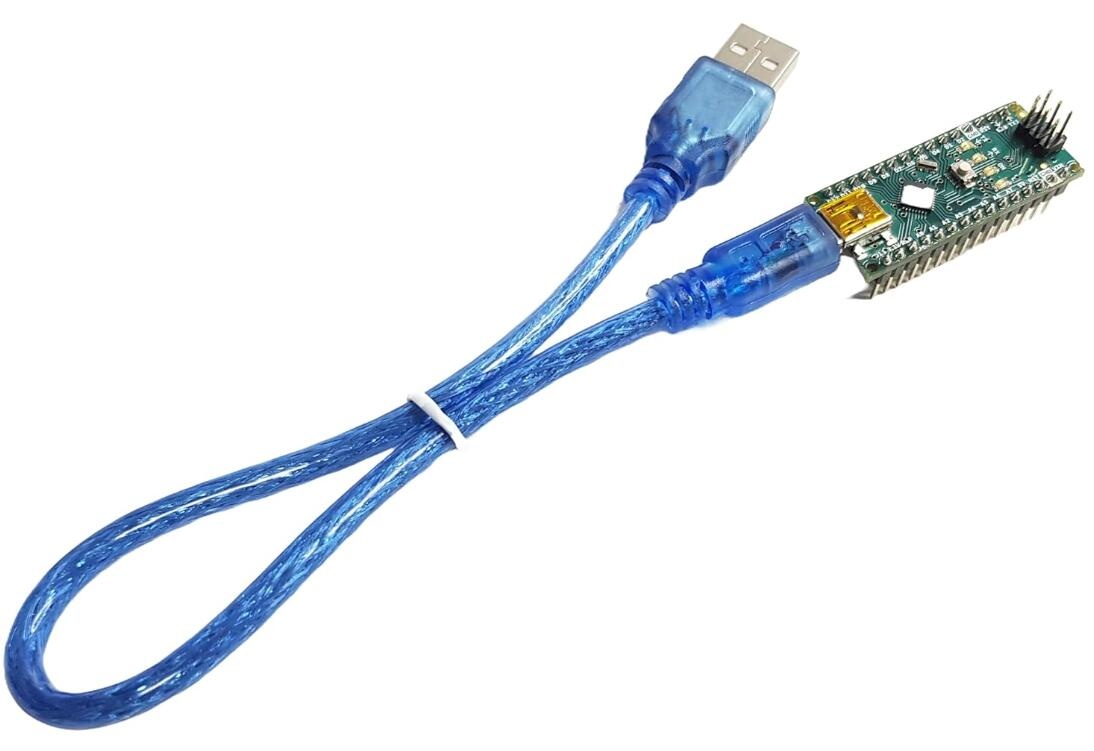 25cm Blue color Mini usb 5pin power charge phone cable
