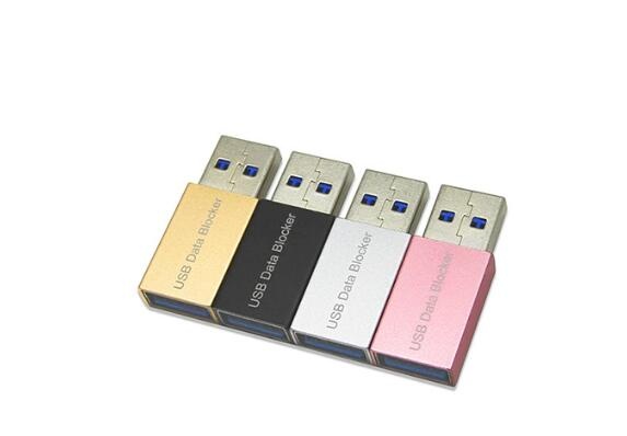 USB-A female to USB-A male data blocker