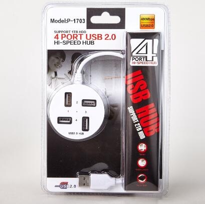 round 4 ports usb 2.0 hub