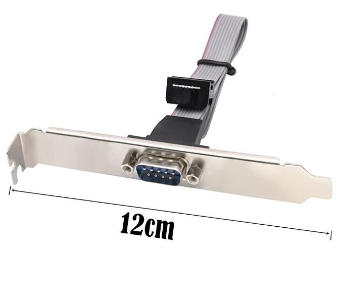 12 Inch (30cm) DB9 Serial Male Port Bracket to 10 Pin Motherboard ...