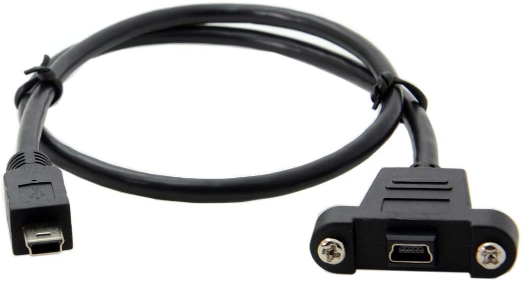 30cm black color Mini usb 5pin male to Mini usb 5pin female with panel ...