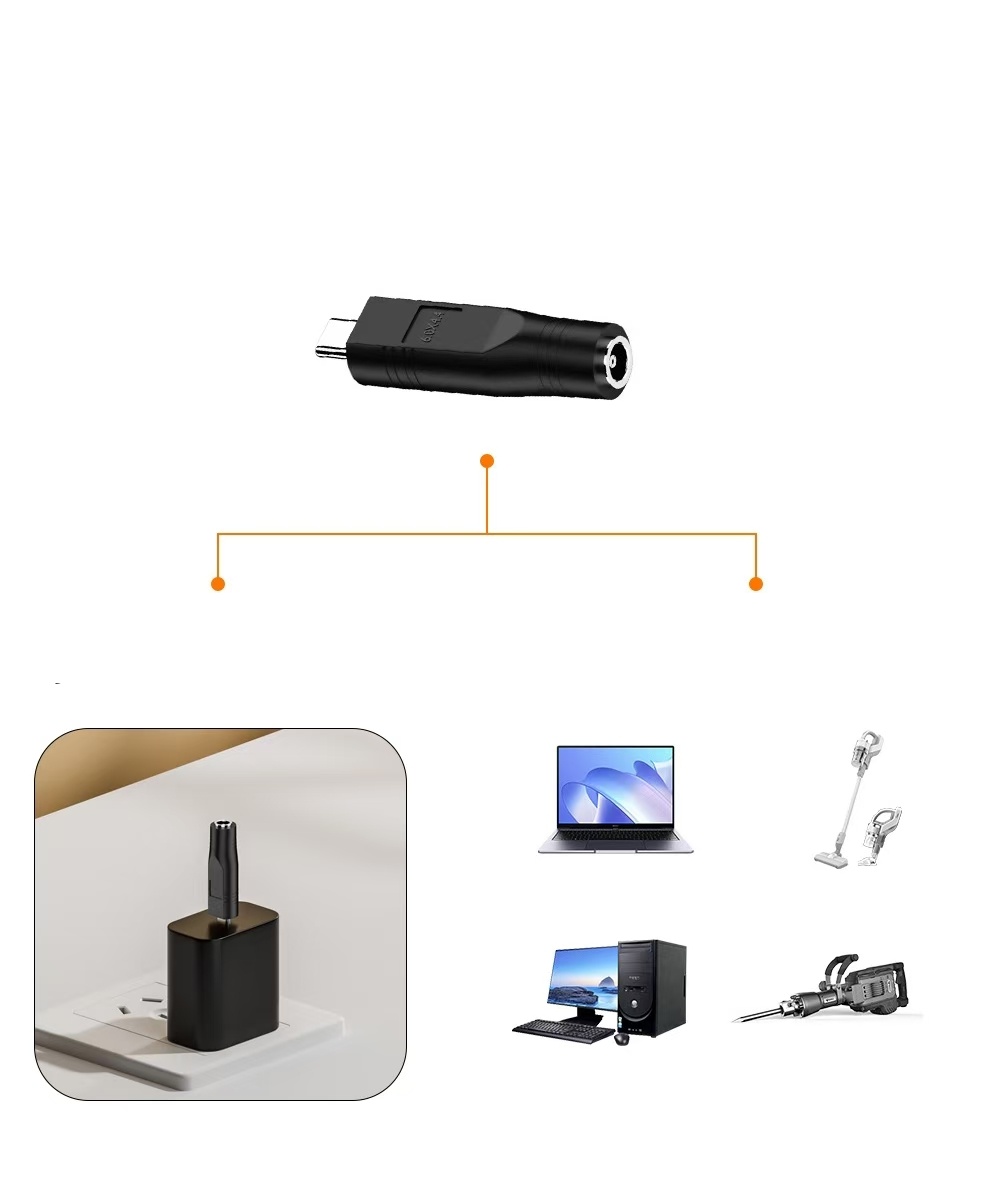 100W USB C male to DC5521 Female power charge for computer Cabletolink