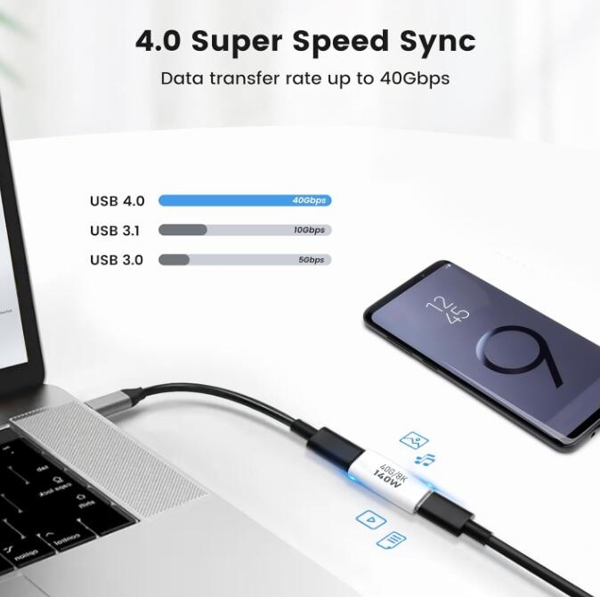 USB4.0 Type C Connector 40Gbps 140W Data Transfer Connector Fast Charge ...