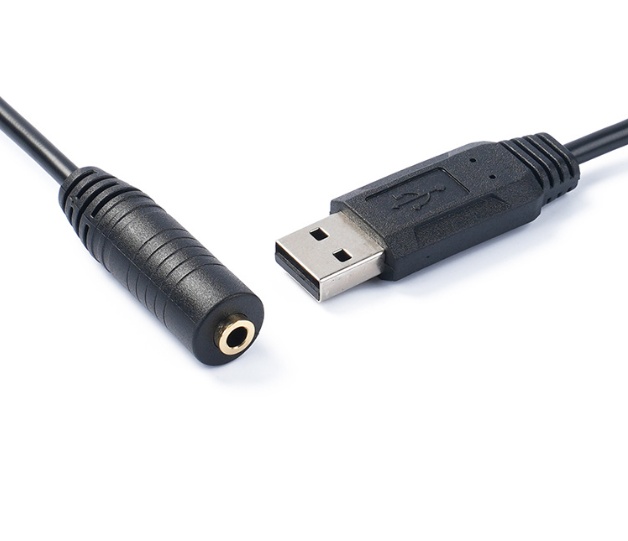 USB to Aux Cable with TRRS 4-Pole Mic-Supported USB to Headphone AUX ...