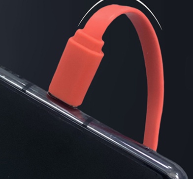 20cm short USB C male to USB A male flat power charge cable