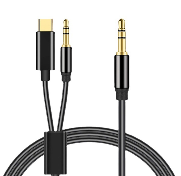 3.28FT/1M with USB C to AUX Cable Audio Auxiliary Input Adapter Male to ...