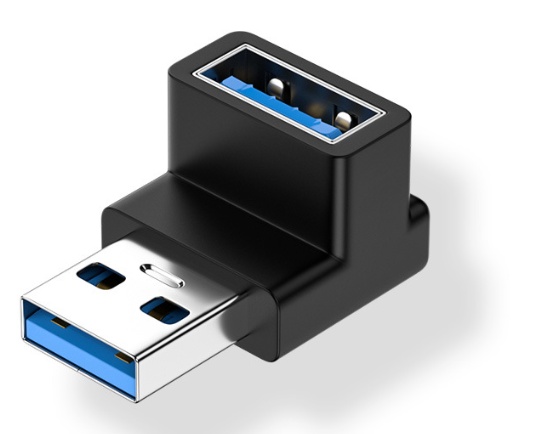 Up and Down Right Angle USB A Male to Female Connector Converter USB L ...
