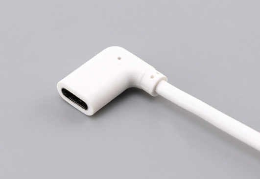 White color angle USB C female to USB A male power charge data transfer ...
