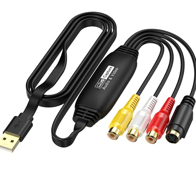 USB 2.0 Video Audio Capture Card Convert Analog Old VHS Mini DV Hi8 DVD ...