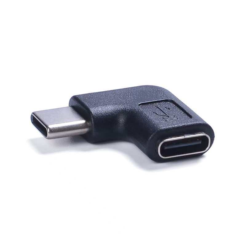 L Shape USB 3.2 C male to USB C female 10Gbps data transfer power ...