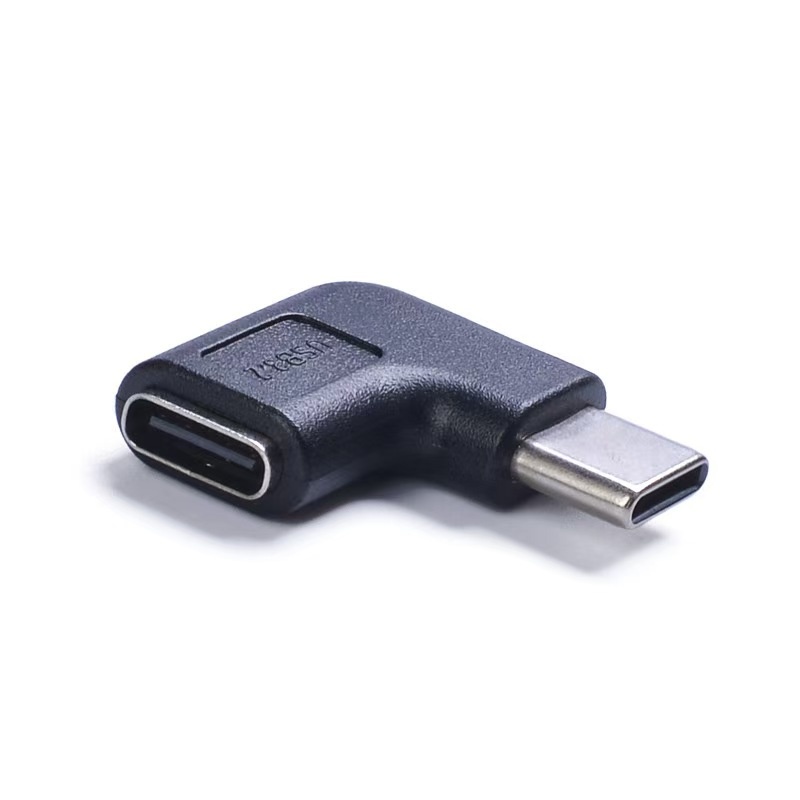 L Shape USB 3.2 C male to USB C female 10Gbps data transfer power ...