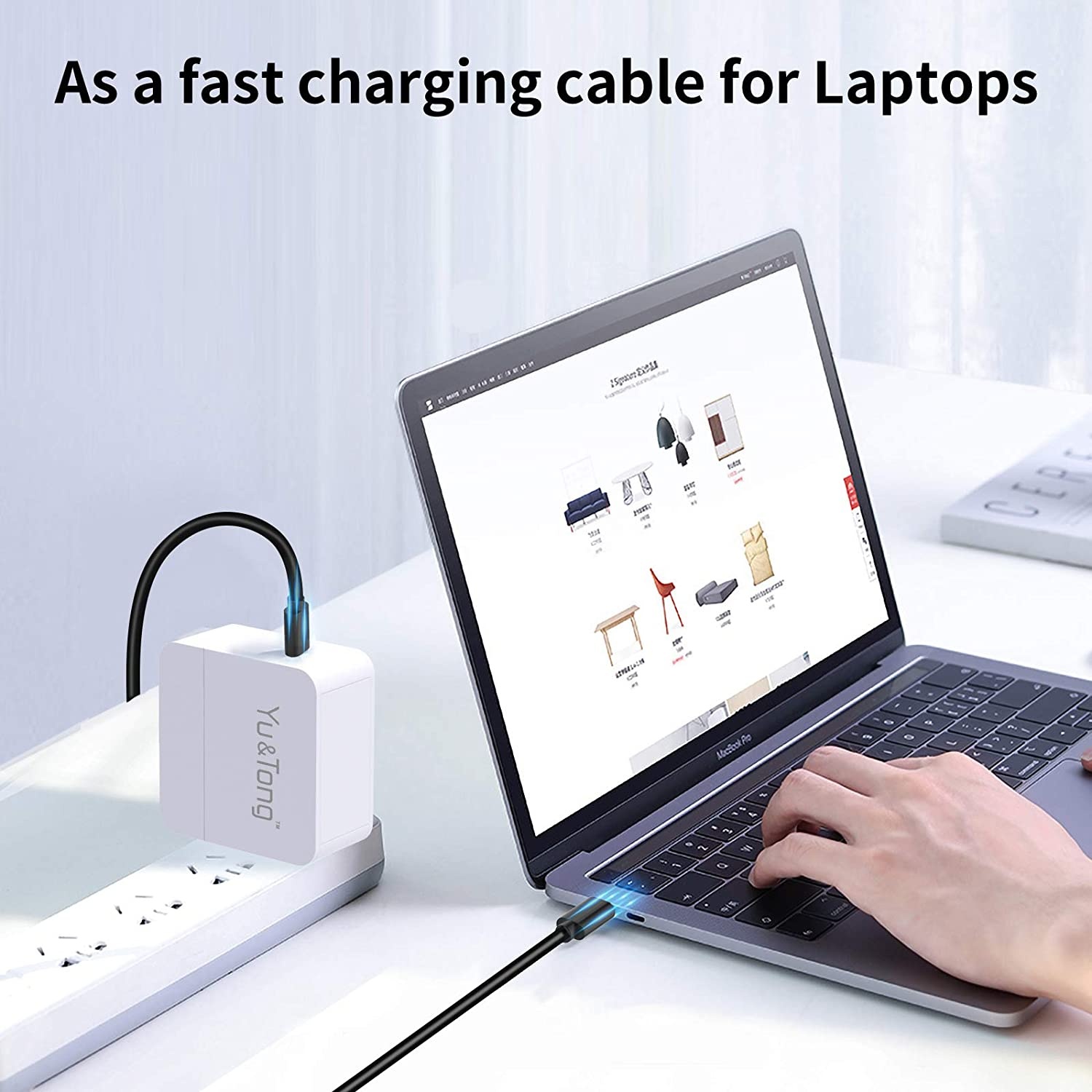 USB C male to USB C male power charge cable