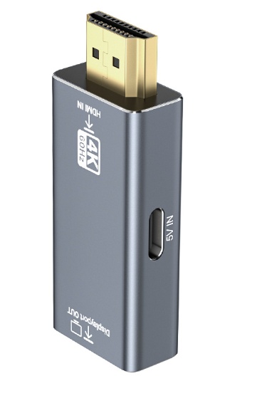 4K 60HZ HDMI A male to Displayport with 5V Power charge adapter