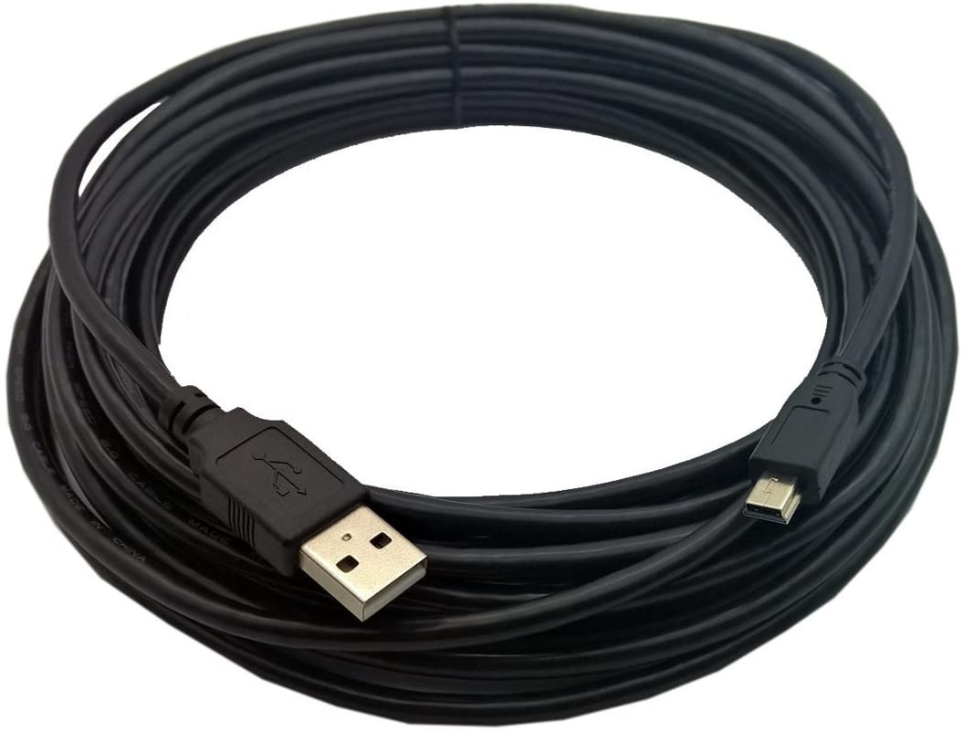 Premium 25ft USB 2.0 A to Mini B 5 Pin USB Cable