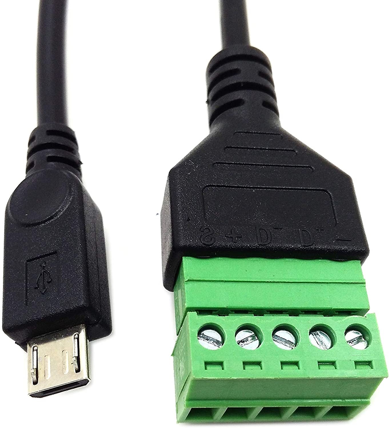 Micro USB Male to 5 Pin/Way Female Bolt Screw Shield terminals ...