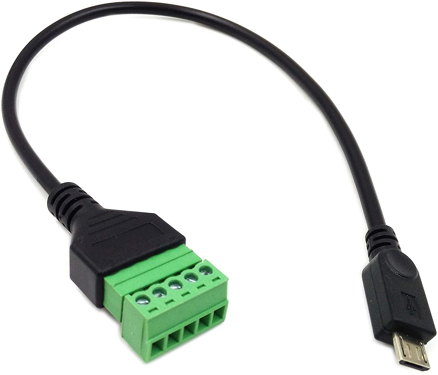 Micro USB Male to 5 Pin/Way Female Bolt Screw Shield terminals ...