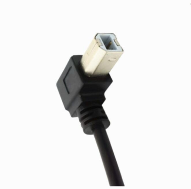 90 degree USB B male to USB 2.0 A printer cable