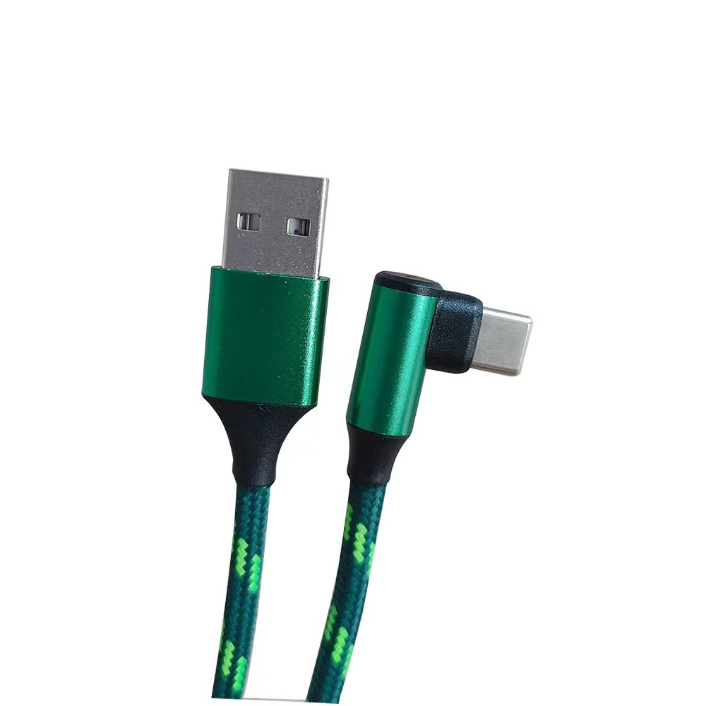 angle double USB 2.0 A male to down angle USB C cable