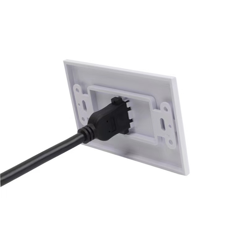 HDMI A Female panel mount screw cable with wall plate