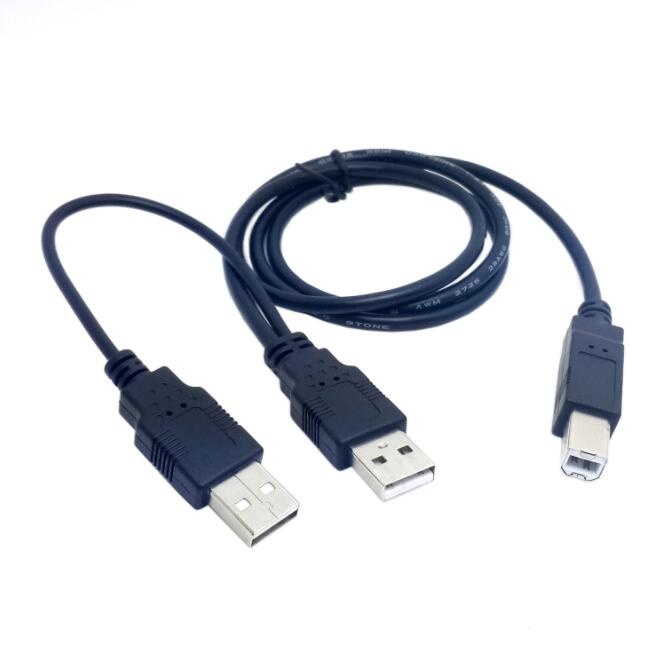 2 in 1 Double USB 2.0 A male to USB 2.0 B male printer cable 2021 ...