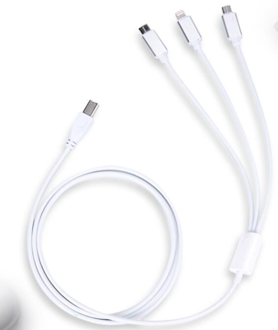 3 in 1 multi USB B male to micro usb 5pin/usb c male/usb 8pin male ...