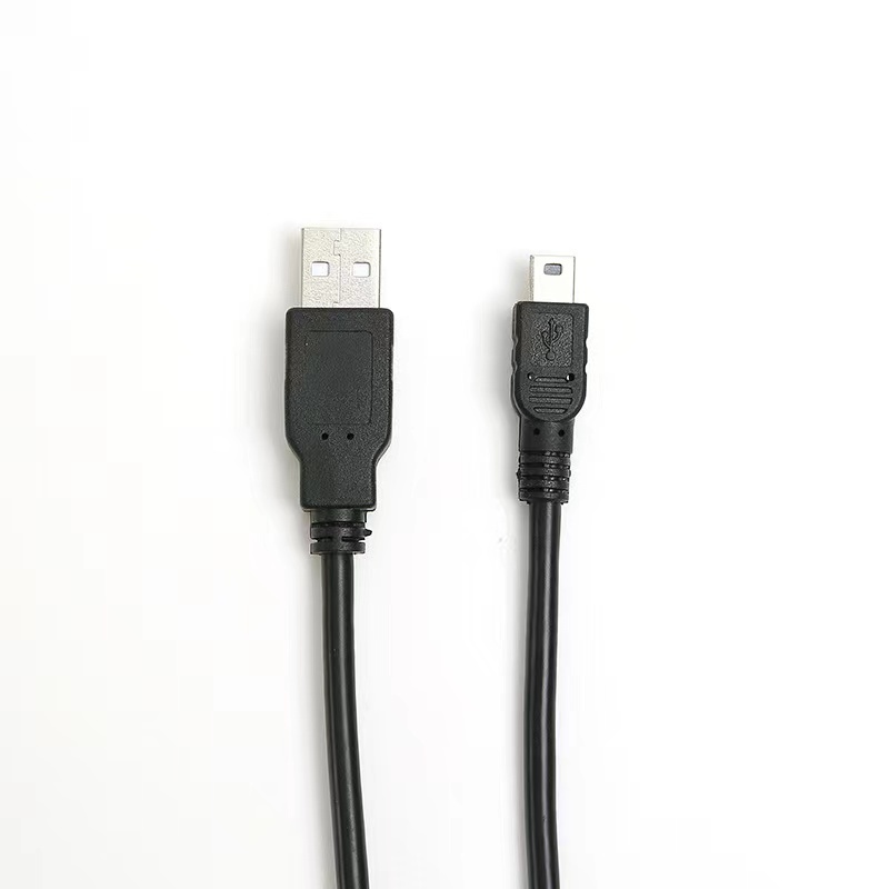 Black Mini usb 5pin male to USB 2.0 A male data transfer power charge ...