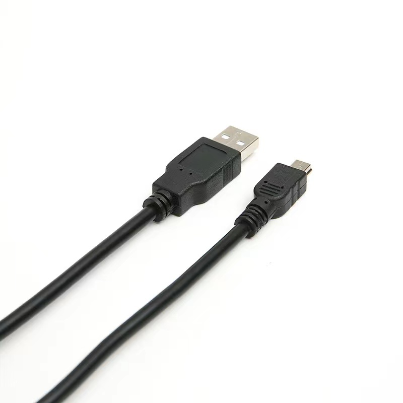 Black Mini usb 5pin male to USB 2.0 A male data transfer power charge ...