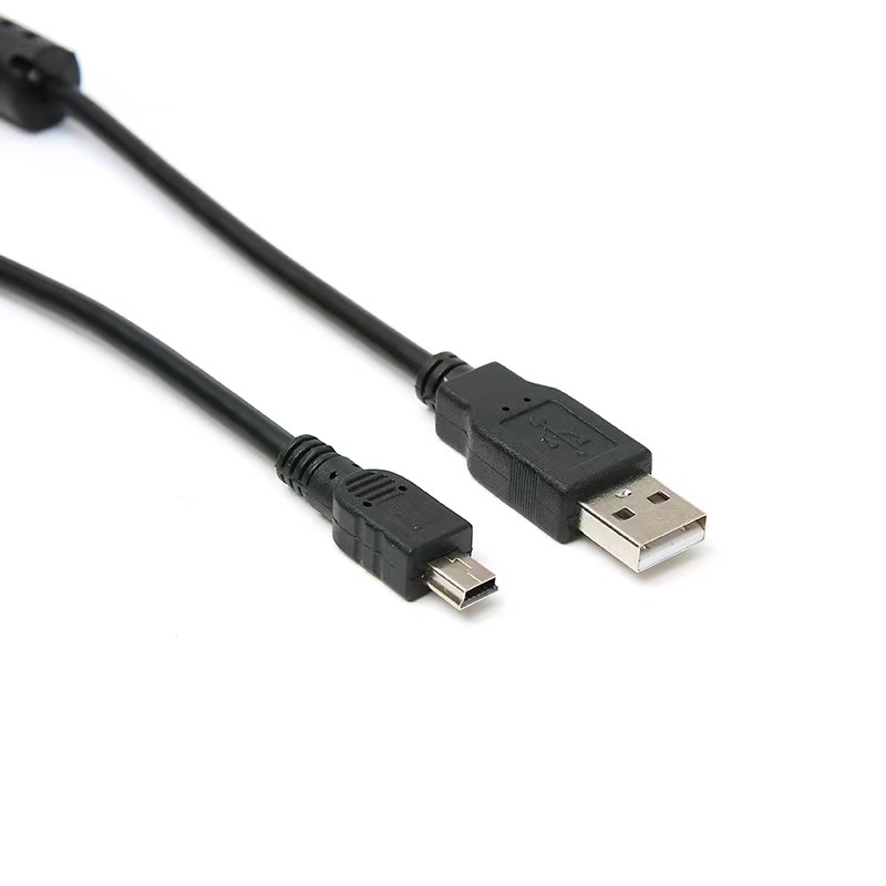 Black Mini usb 5pin male to USB 2.0 A male data transfer power charge ...