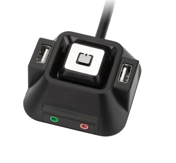 Double USB 2.0 A female with computer power cable
