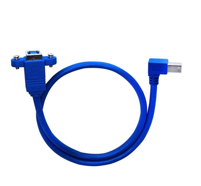 90 Degree Angled Printer Cable USB 3.0 Type B Male to Female Cable with ...