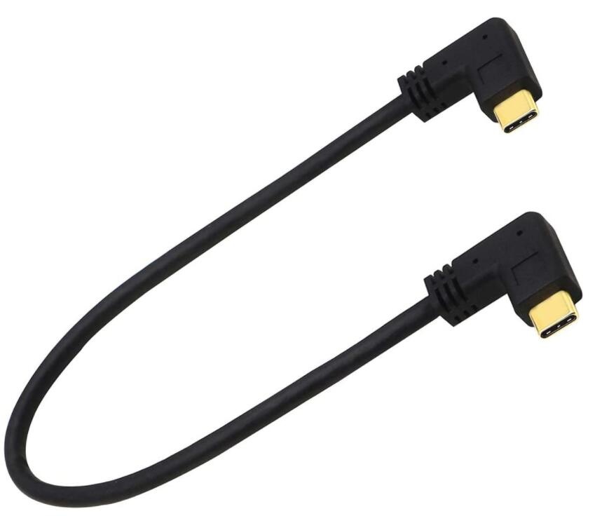 Right angle USB C cable 28cm