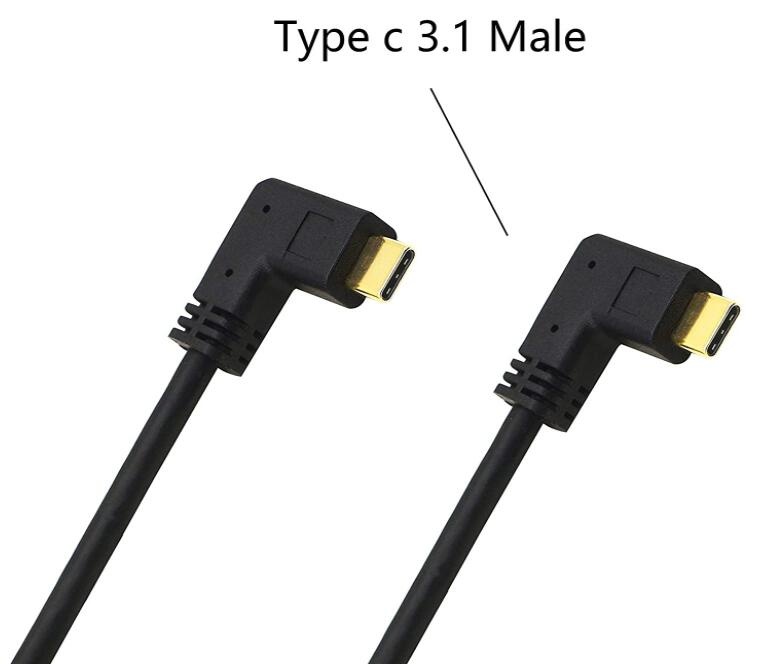 Right angle USB C cable 28cm