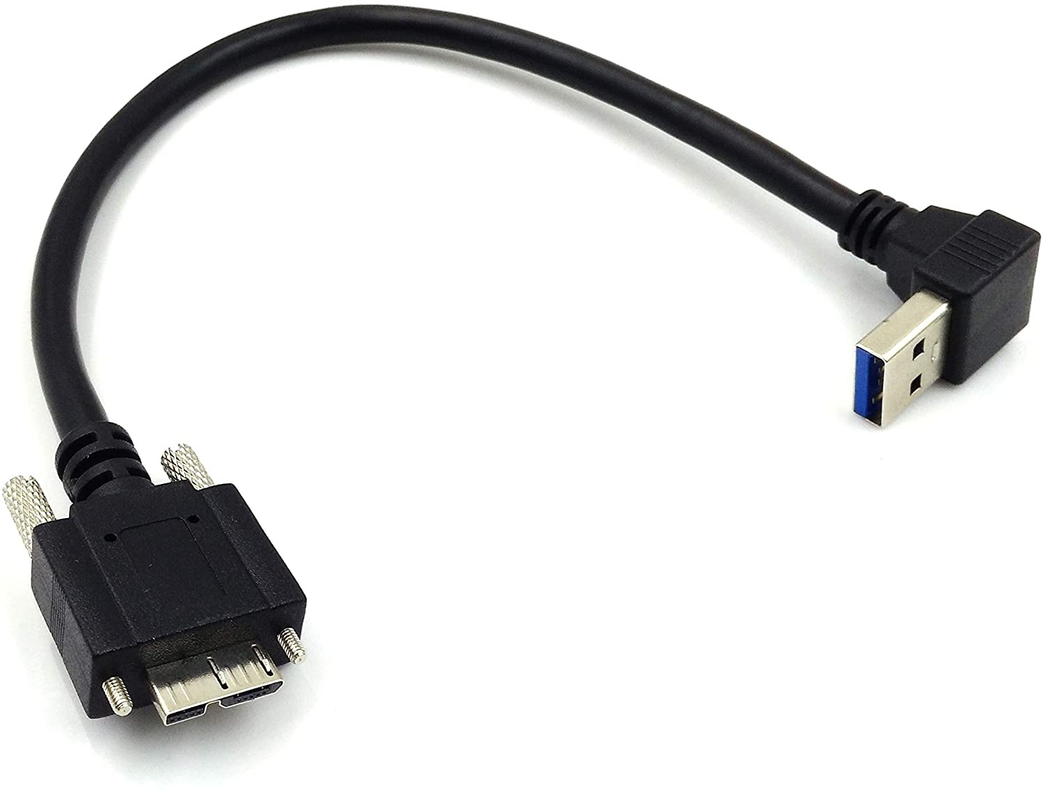 angle micro usb 3.0 panel mount screw cable